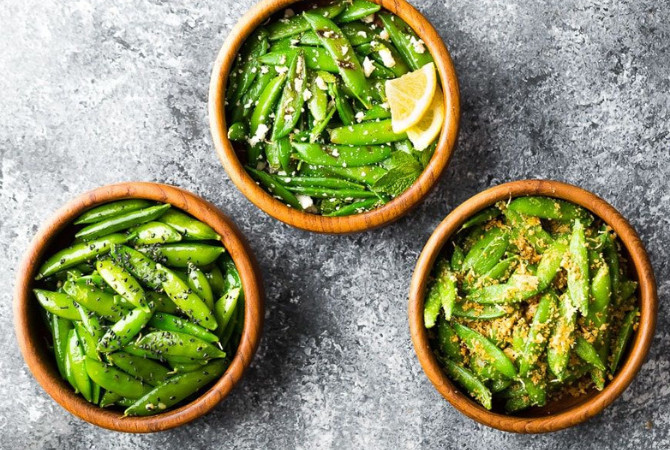 Biologische 3 x Sugar Snaps in 10 minuten